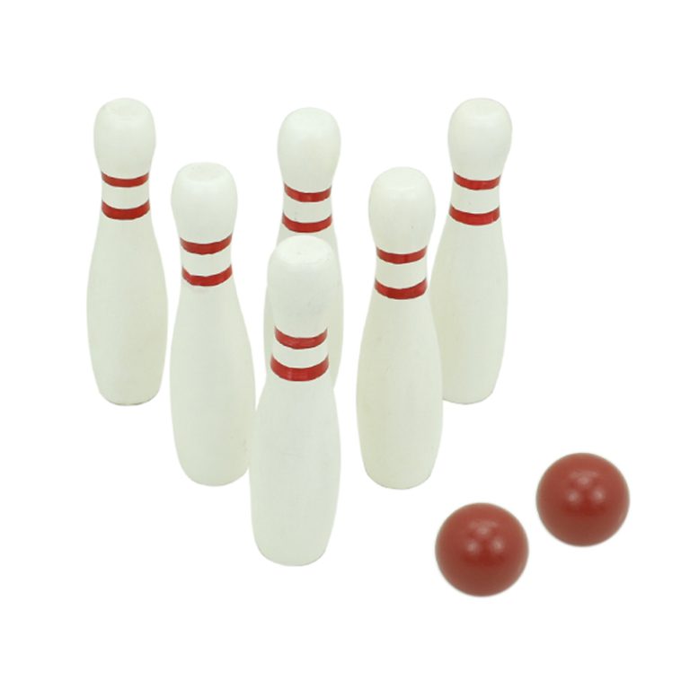 Adult size wooden bowling pins
