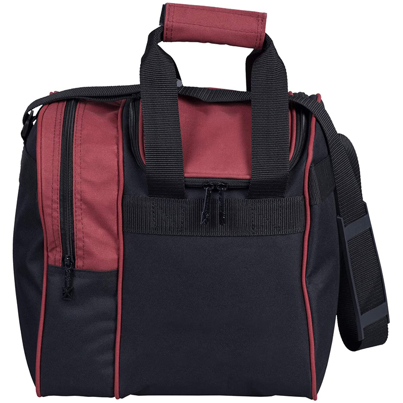 Bowling bag with compartment ball rack