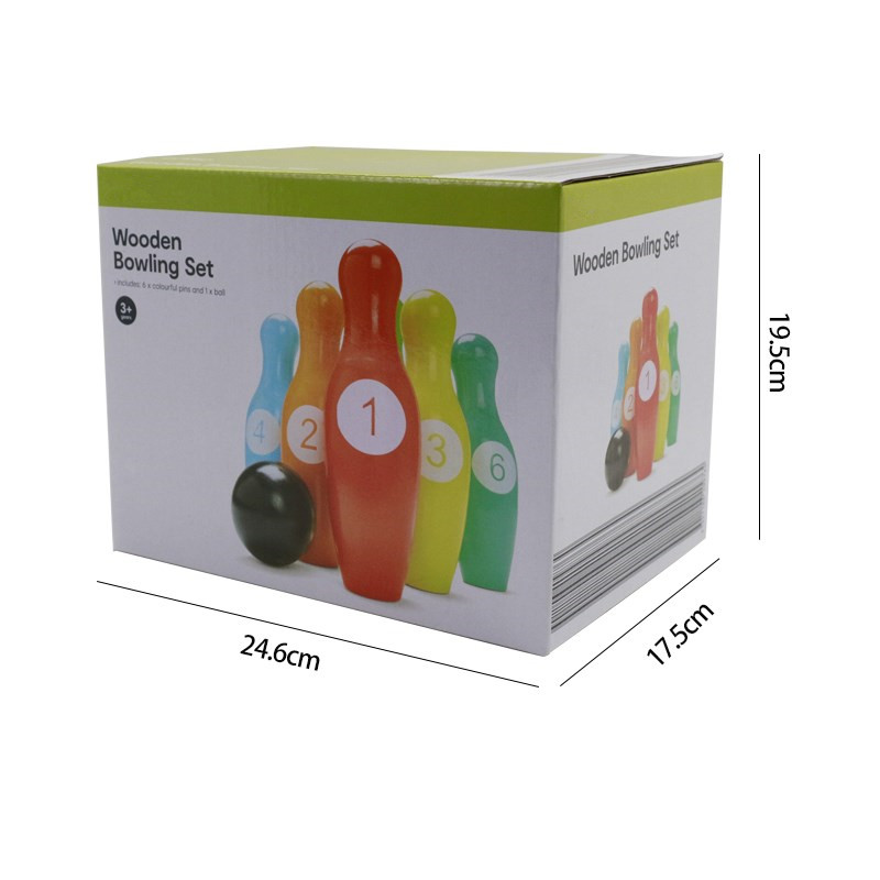 Colorful custom wooden bowling pins