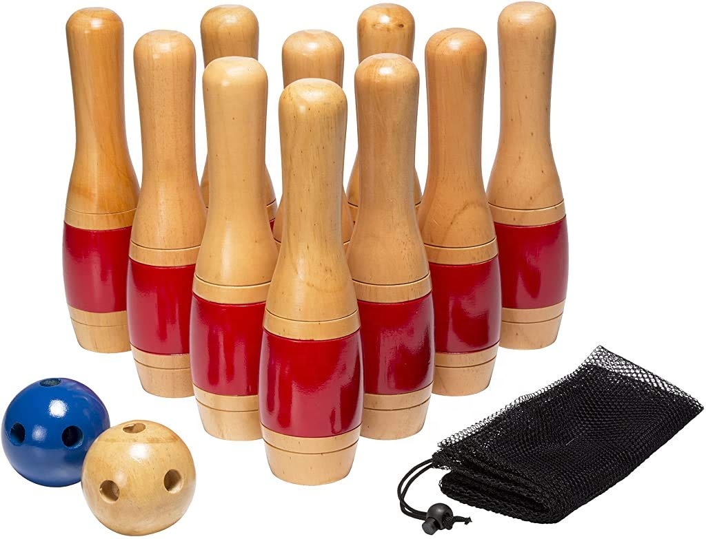 Natural primary color glossy bowling pins