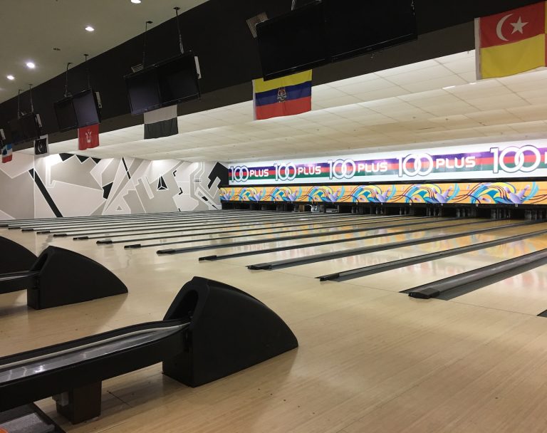 Professional standard size bowling lane