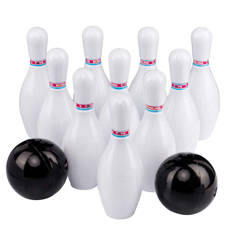 White polished creative bowling pins